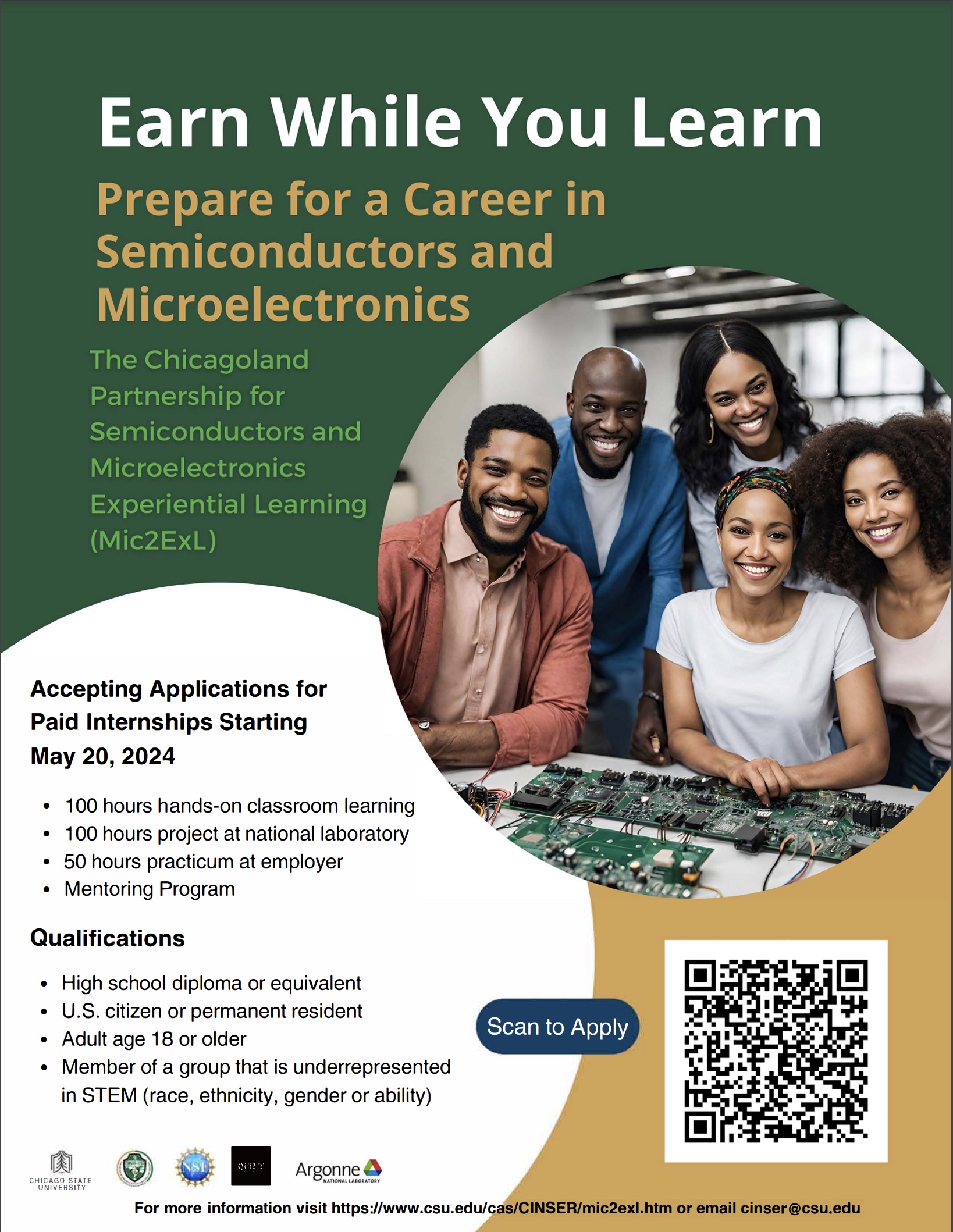 Earn while You Learn | CIMST | Chicago State University